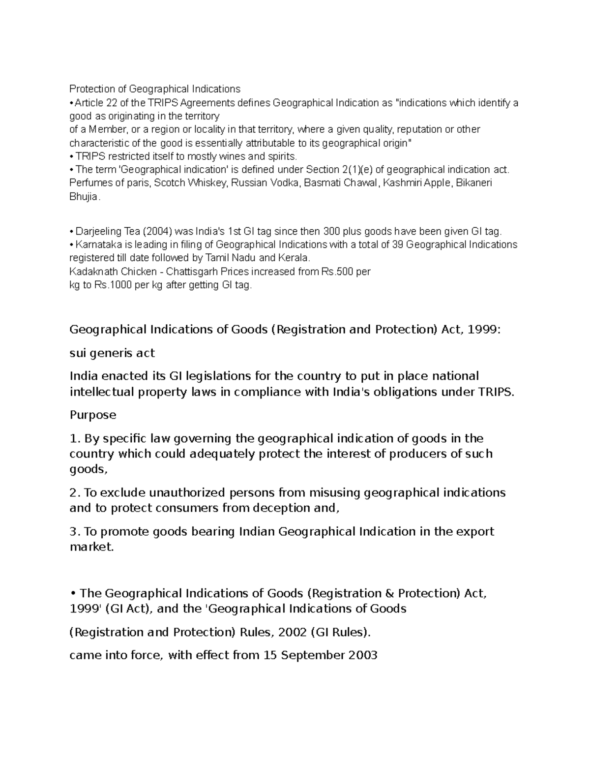 IPR- GI - Protection of Geographical Indications • Article 22 of the ...