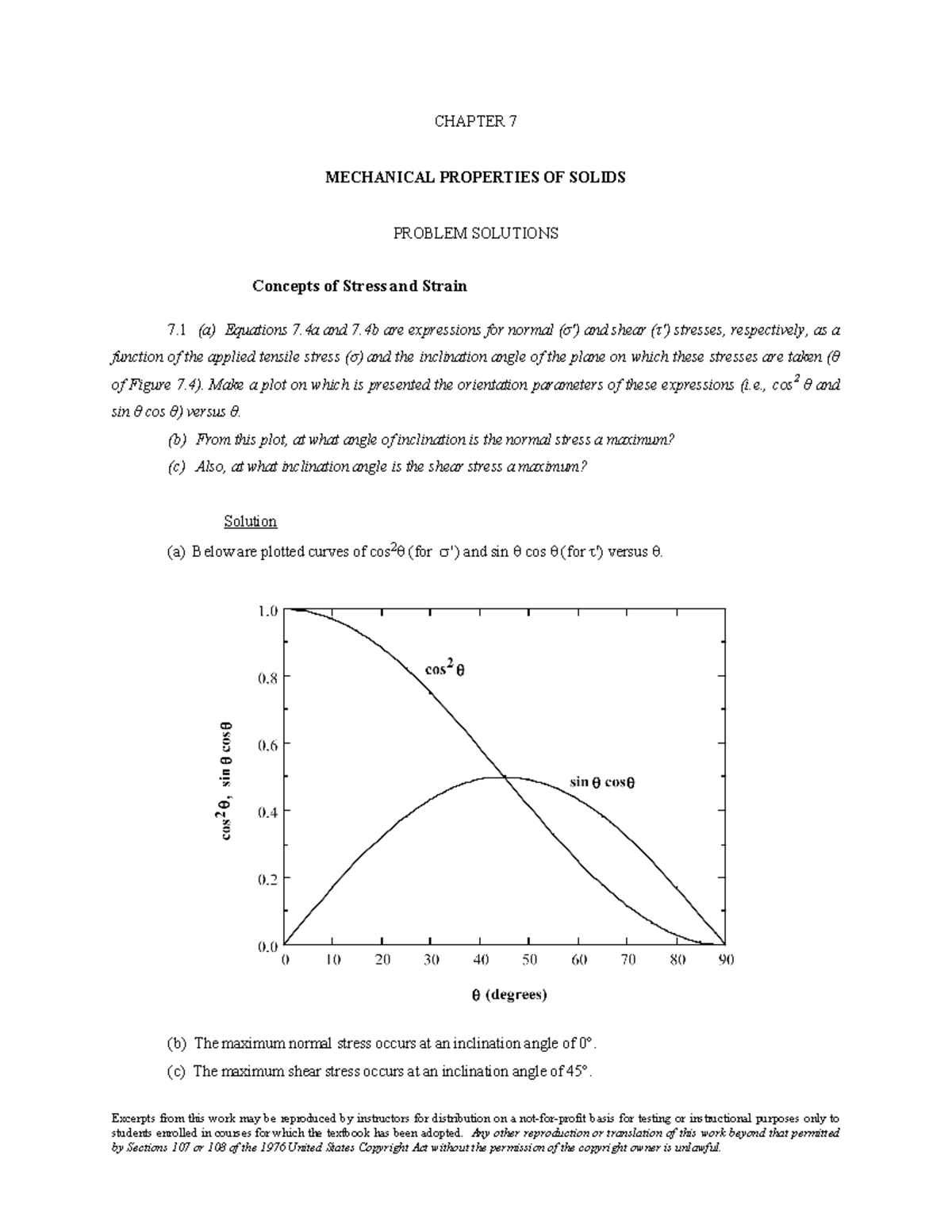 Vdocuments - solution of Callister book - Excerpts from this work may ...