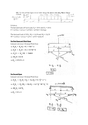 Shear Tab Connection - Adv. Steel Structure - Given, From figure, a = 3 ...