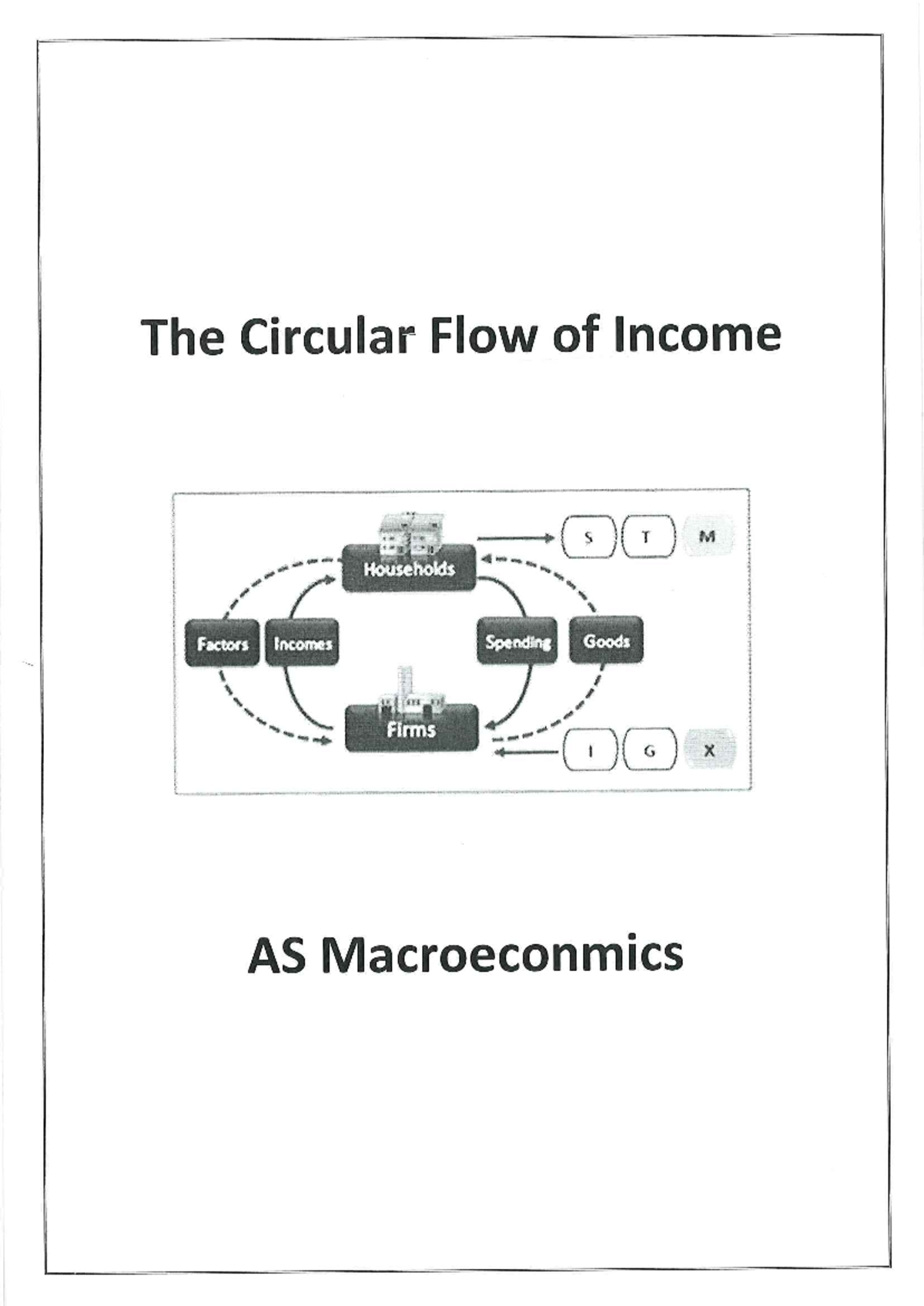 Circular Flow Booklet 22 - Studocu