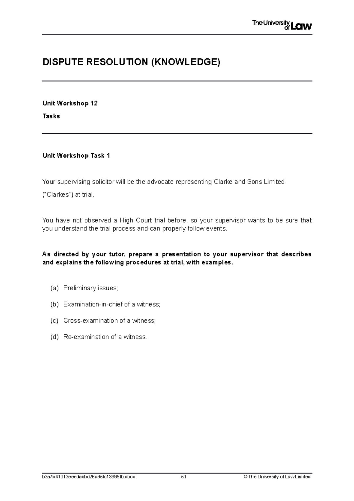 2122 dis ws12 ce02 task - tasks included, claimants form, solicitor ...