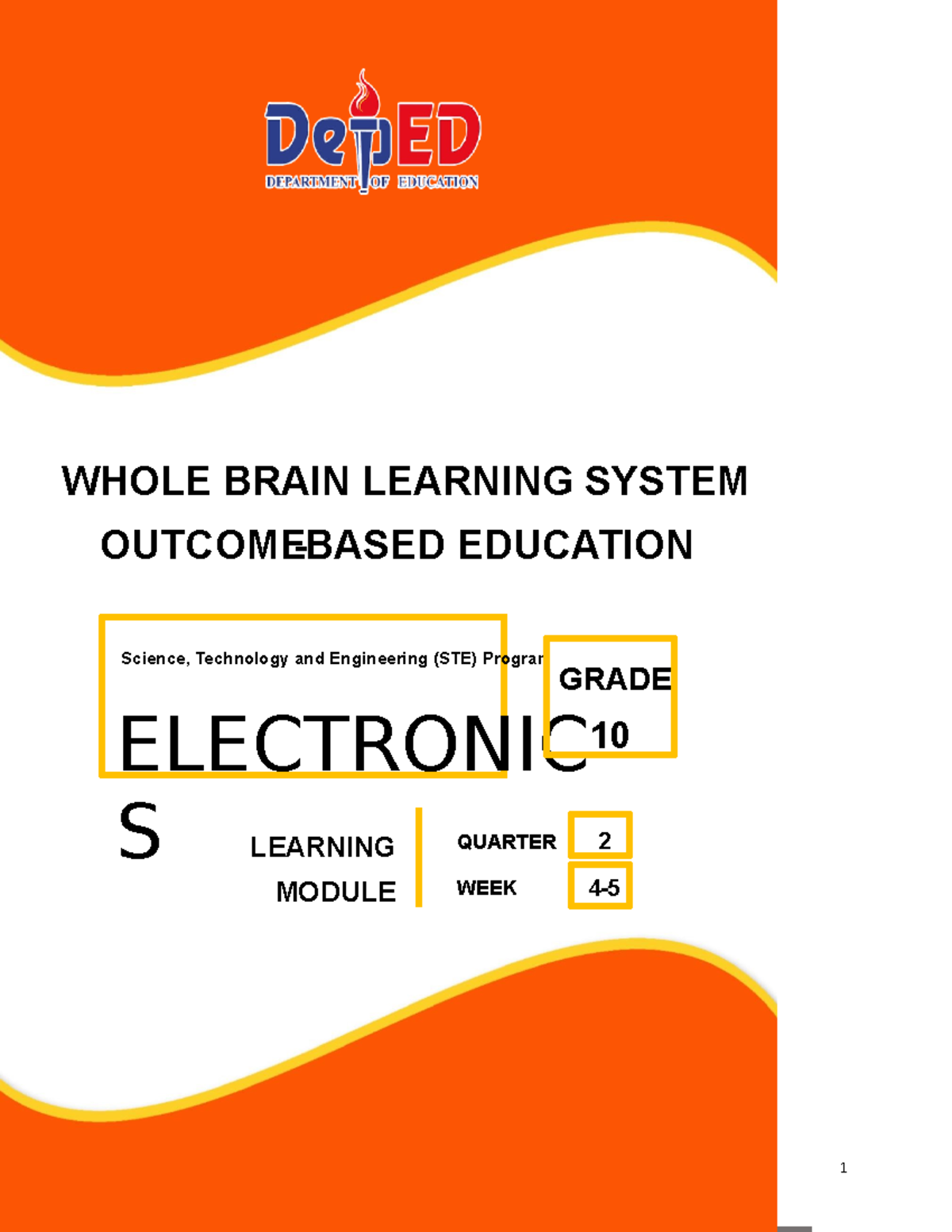 Module IN Electronics - Science, Technology and Engineering (STE ...