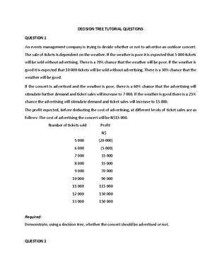 Payoff Tables Worked Example - Business Statistics: A Decision-Making ...