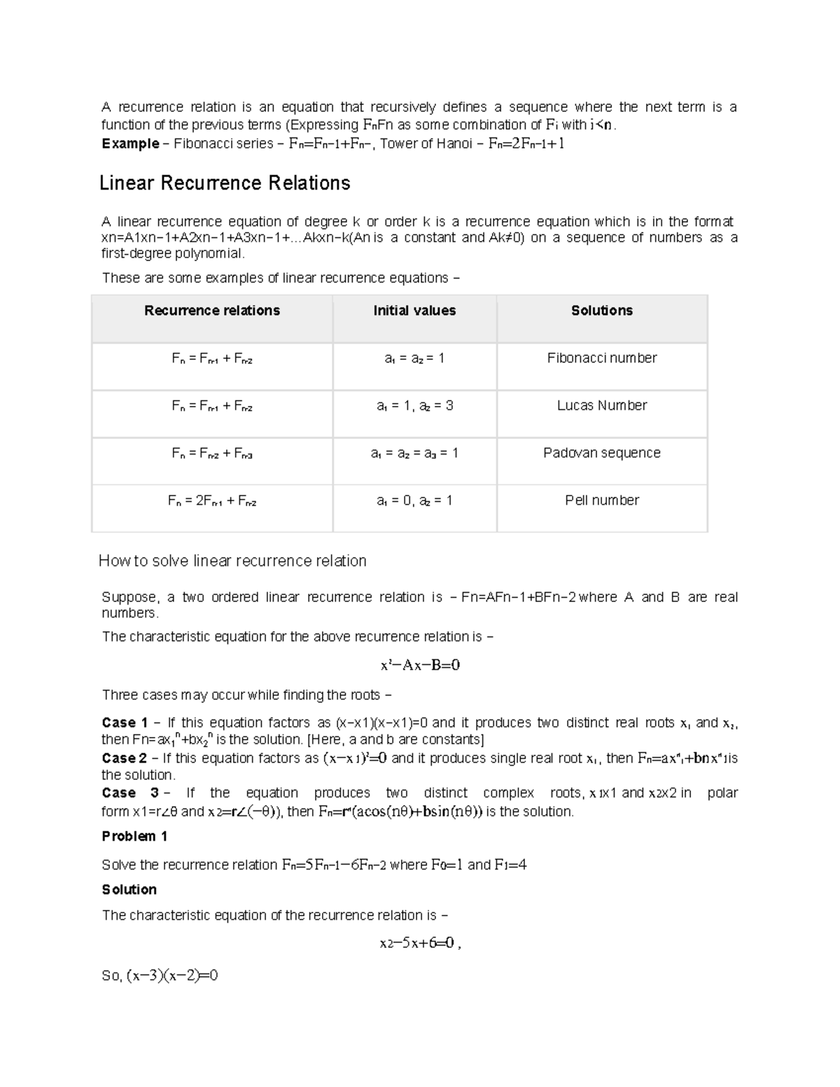 UNIT4DM - It's use full - A recurrence relation is an equation that ...