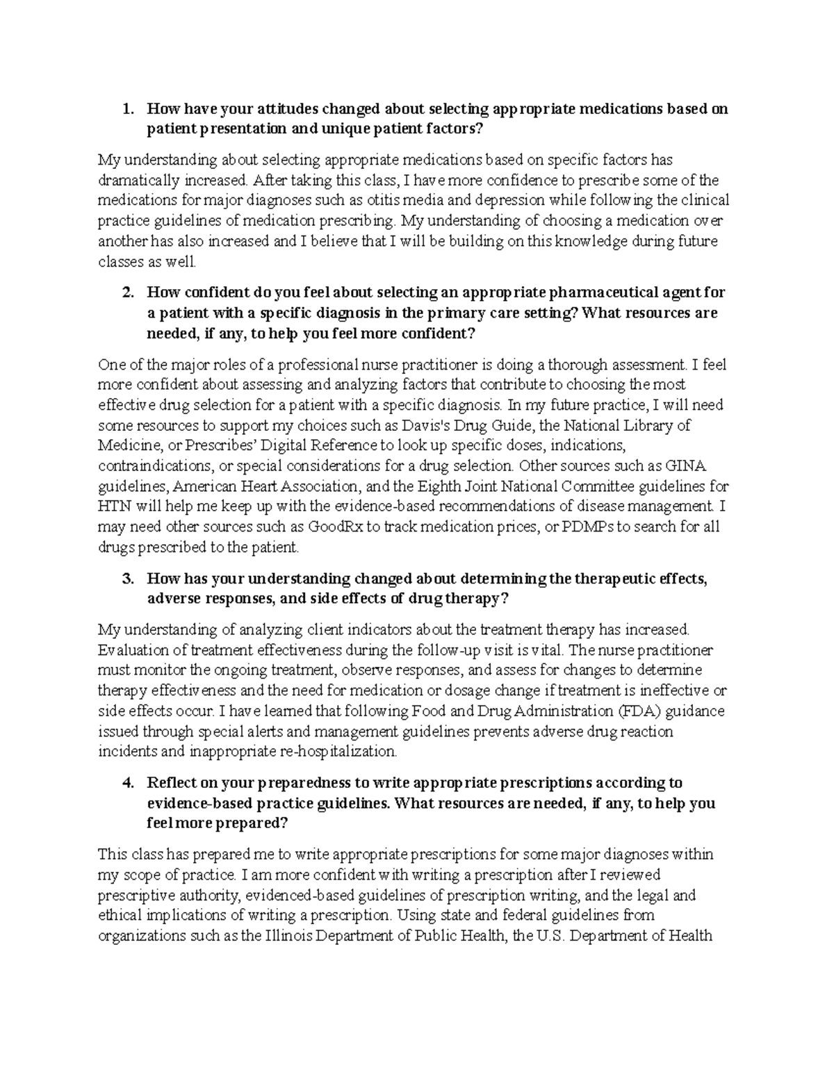 Week 8 - week 8 assignment - NR 566 - Chamberlain University - Studocu