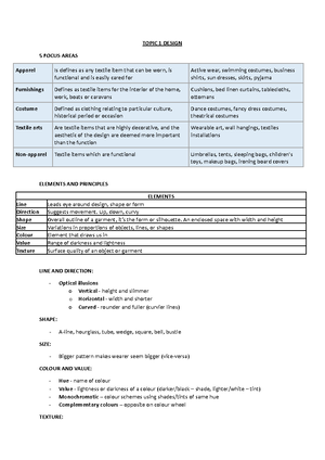 HSC Textiles AND Design 2021 - HSC TEXTILES AND DESIGN 2021 AREAS OF ...
