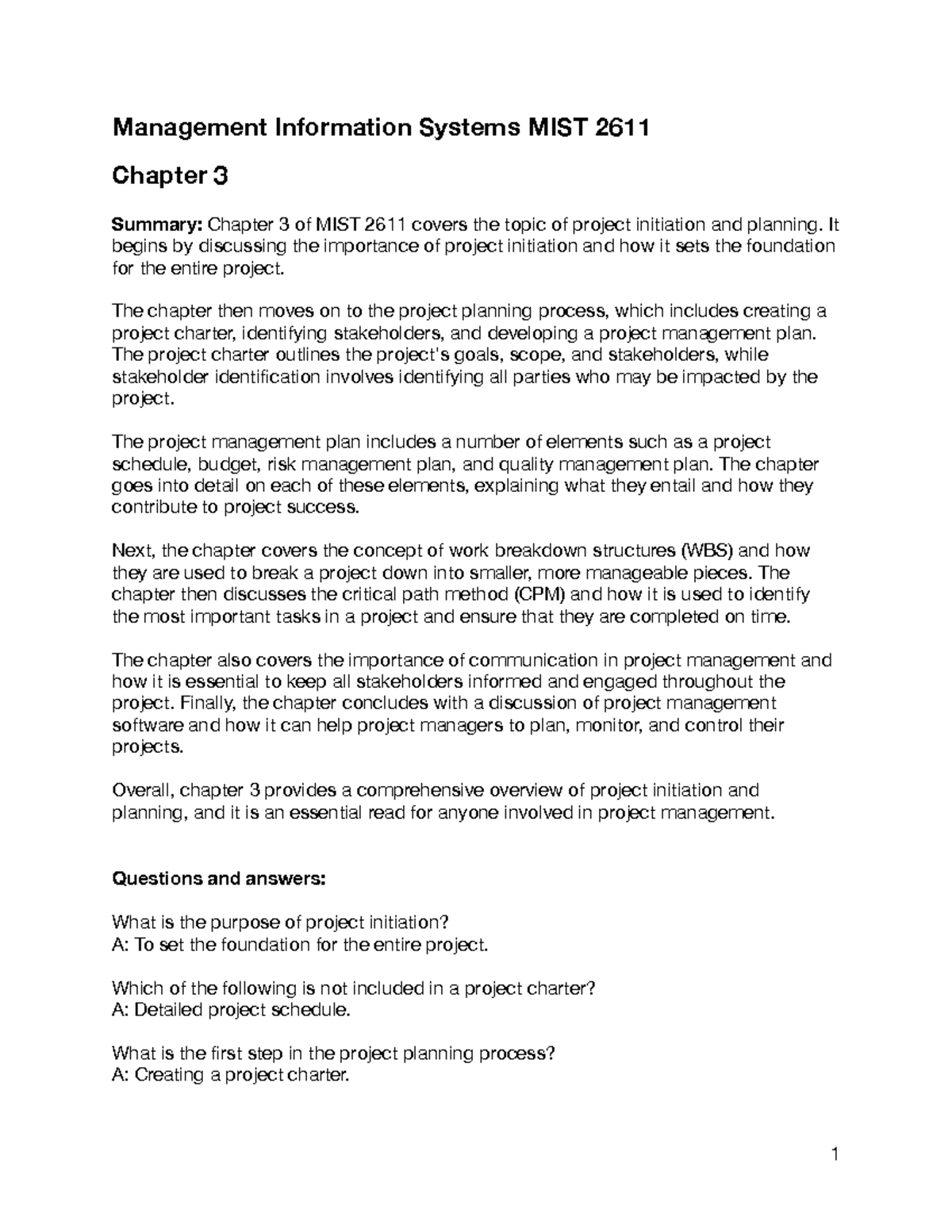 MIST 2611 - Chapter 3 - Management Information Systems MIST 2611 ...