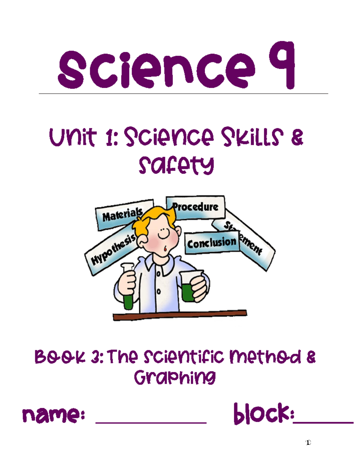 5 the scientific method graphing book 3 - Unit 1: Science Skills ...