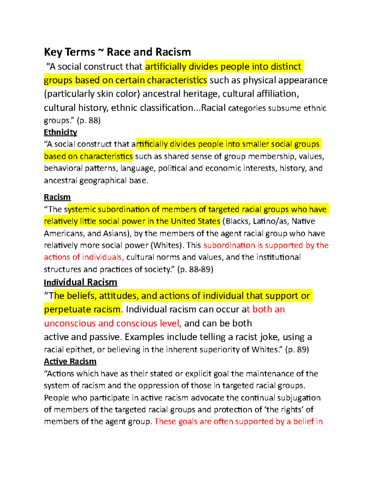 Sociology 14: Racial Prejudices in society and Race in general - Key ...