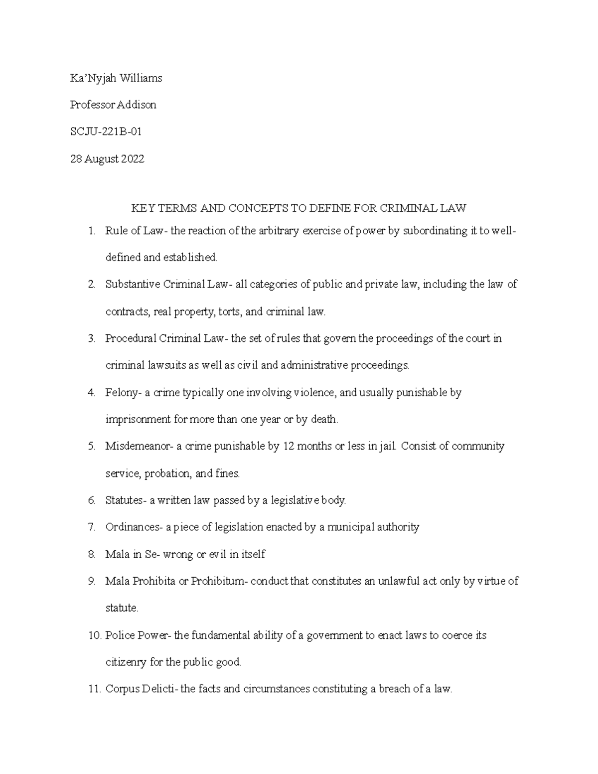 criminal-law-definitions-ka-nyjah-williams-professor-addison-scju
