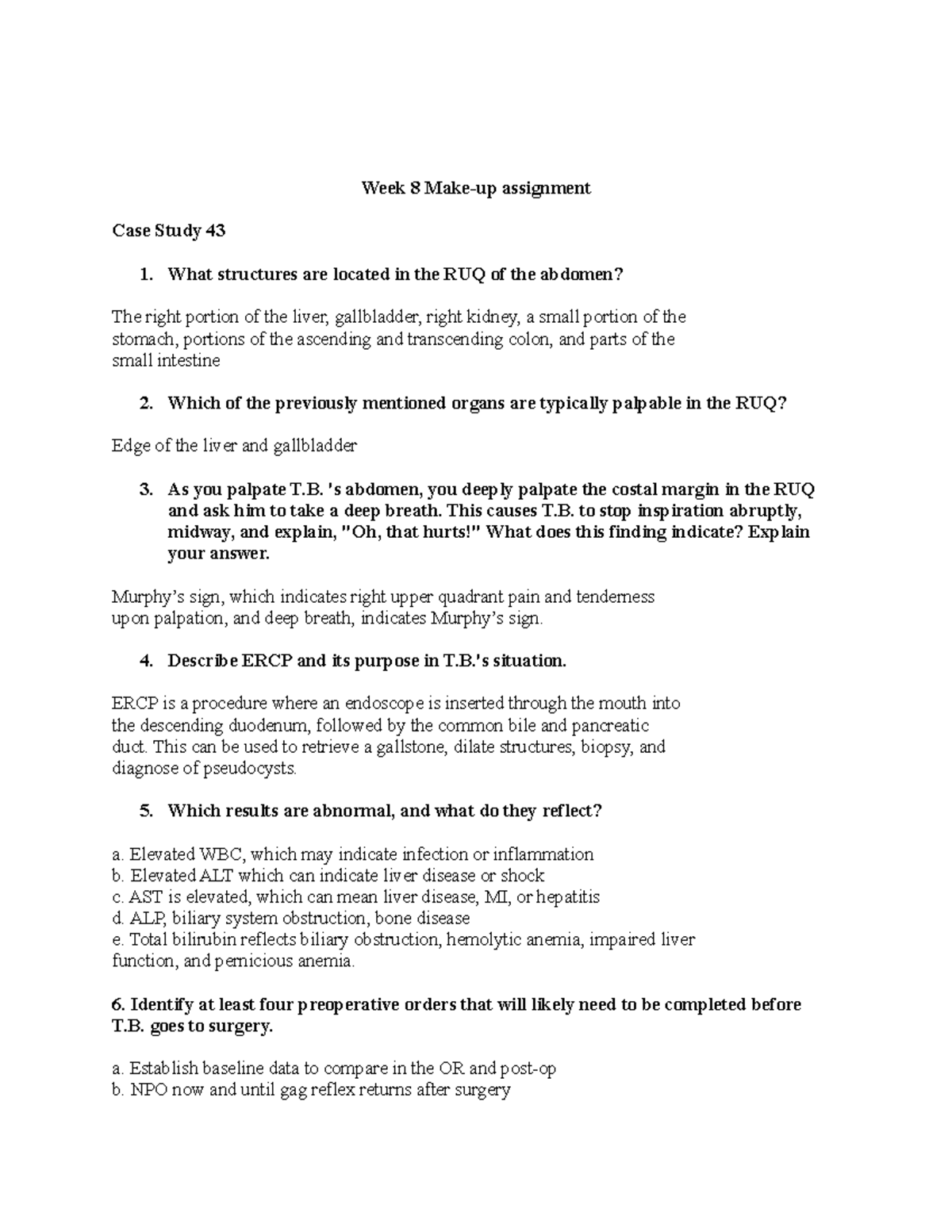Make up assignment - skfjshfjshfsuhfojhs - Week 8 Make-up assignment ...