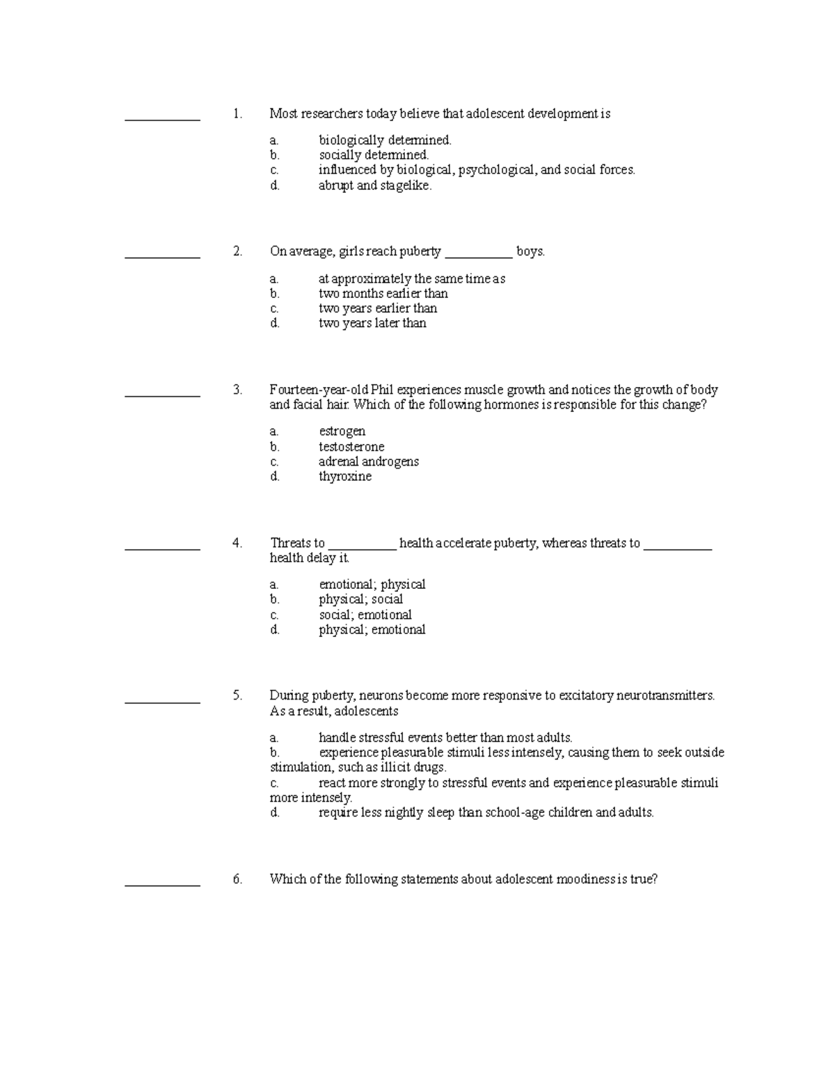 practice test for final Version 1 - __________ 1. Most researchers ...