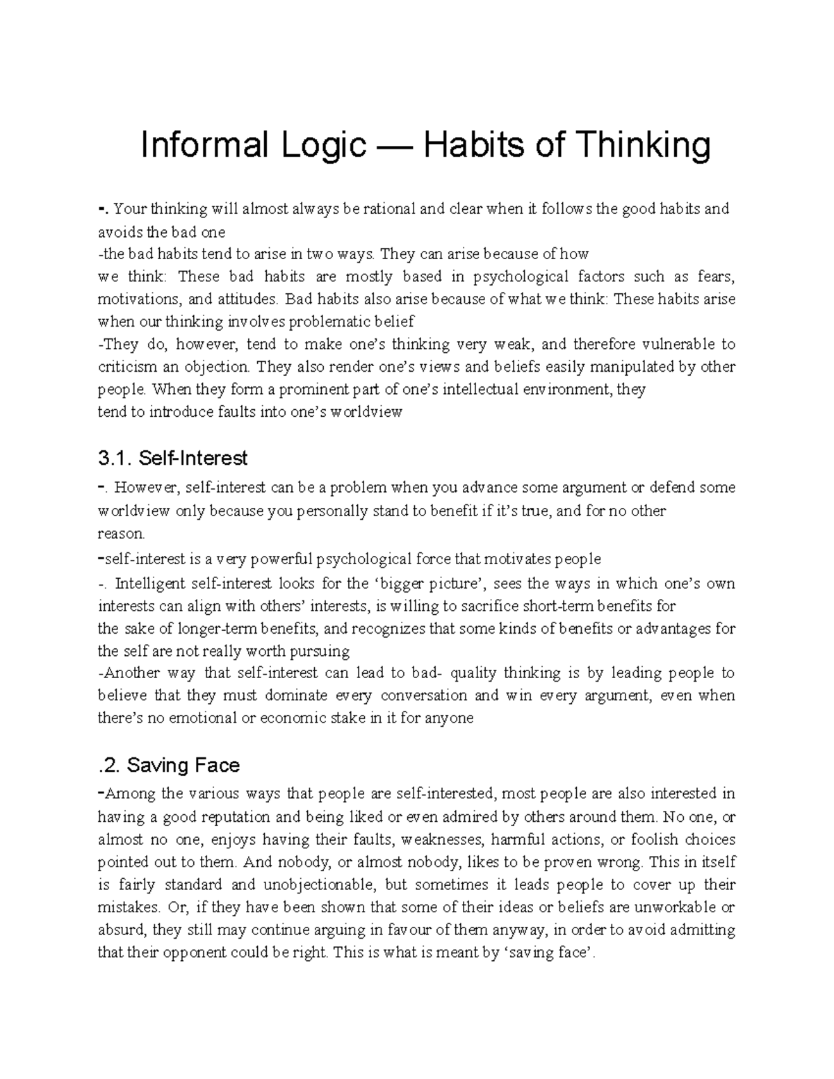 Phi MOD 4 Notes Taken For PHI 108 Informal Logic Habits Of phi-mod-4-notes-taken-for-phi-108-informal-logic-habits-of