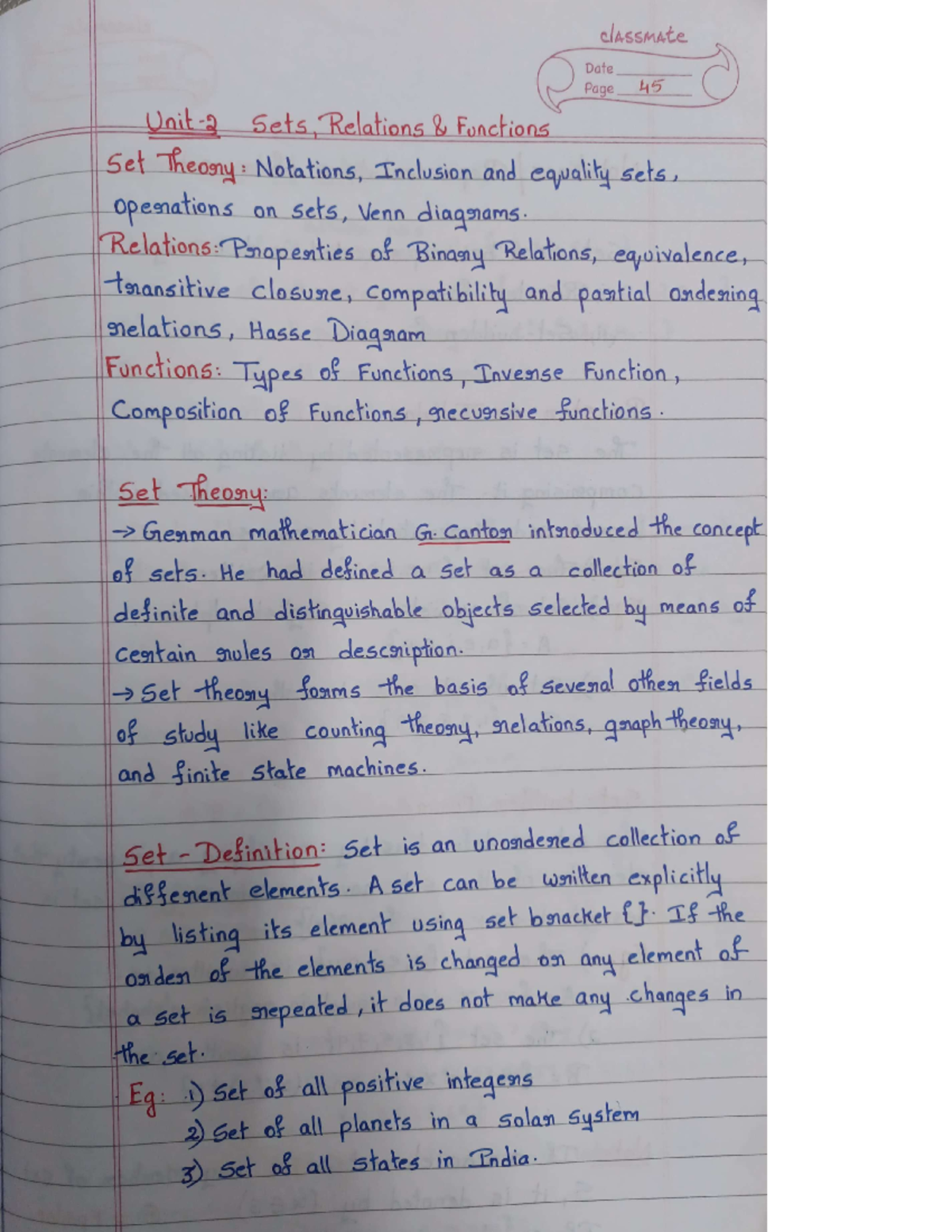 Dm unit2 - Computer Science Engineering - Studocu