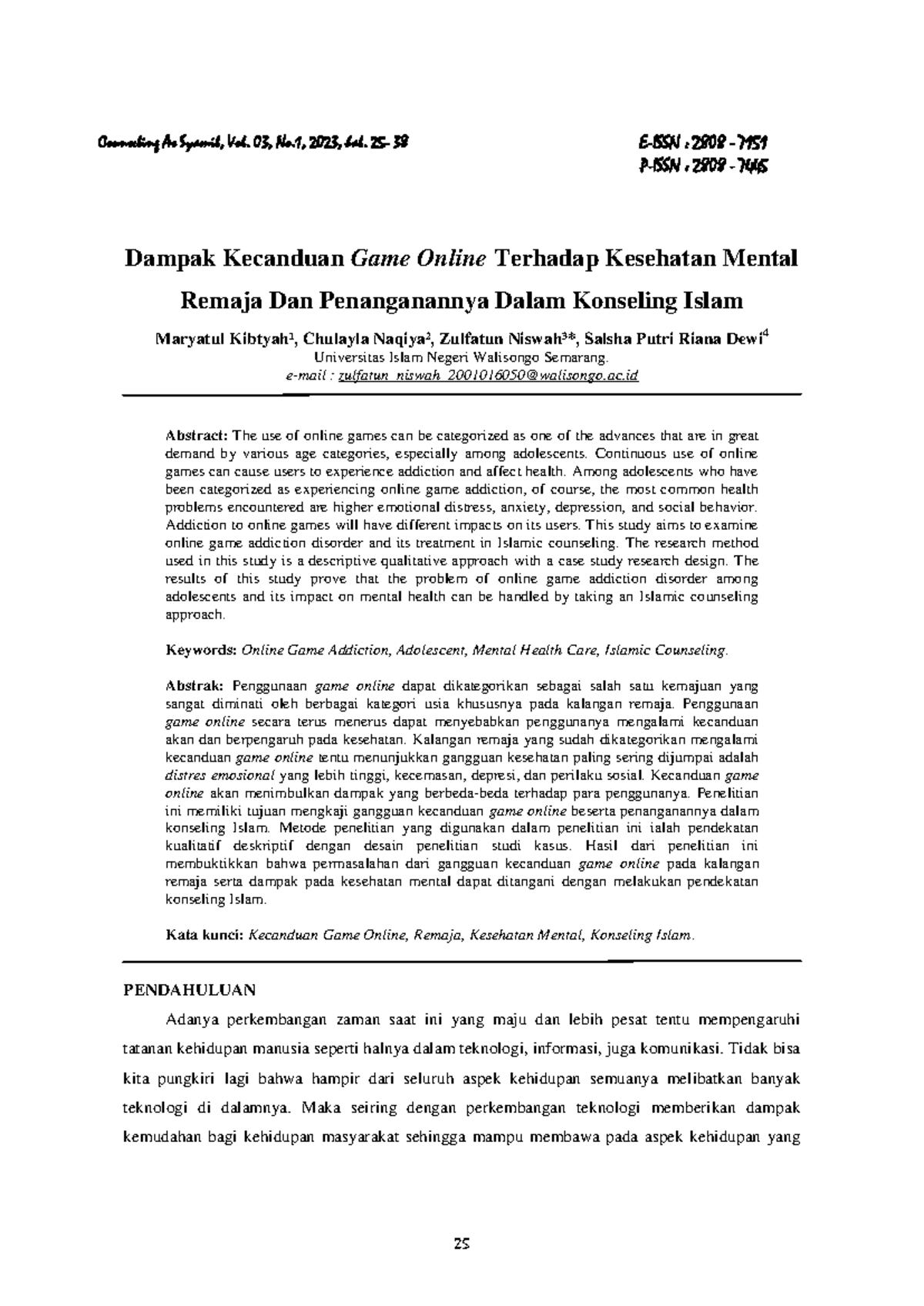 1130-Article Text-5628-1-10-20230630 - 25 Counseling As Syamil, Vol. 0 ...