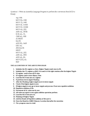 Introduction to Assembly language programming for computer science ...