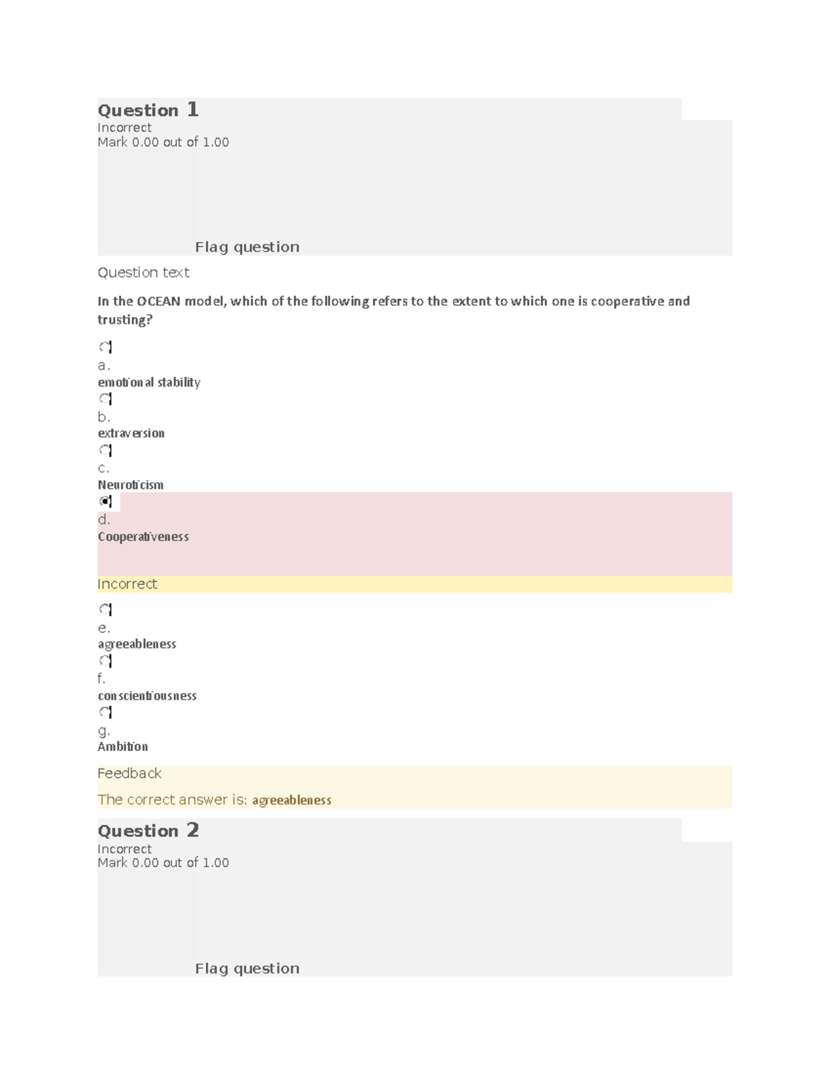 PM QUIZ 1( NGU VL) - .... - Question 1 Incorrect Mark 0 out of 1. Flag ...