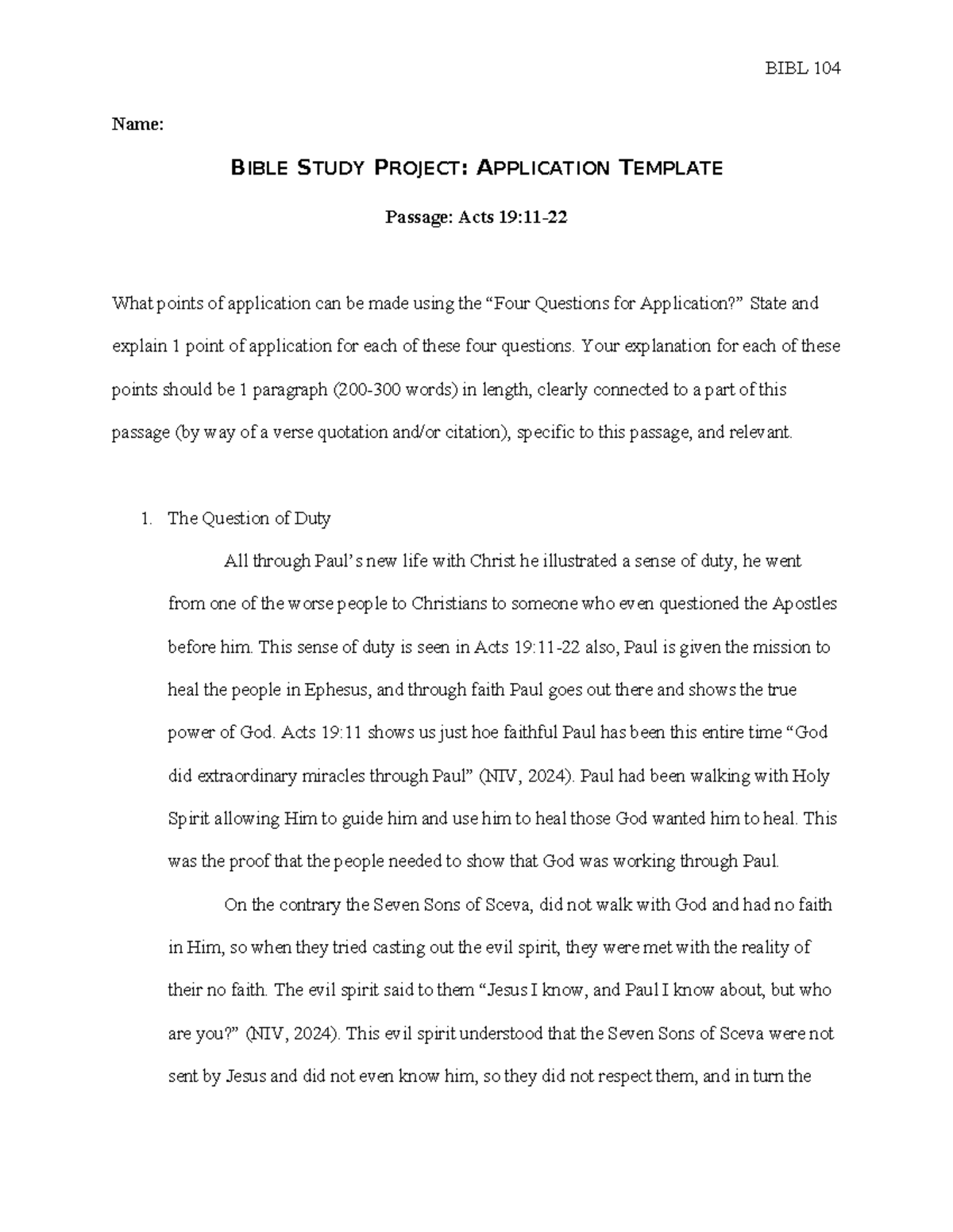 Bible Study Project Application - Name: BIBLE STUDY PROJECT ...