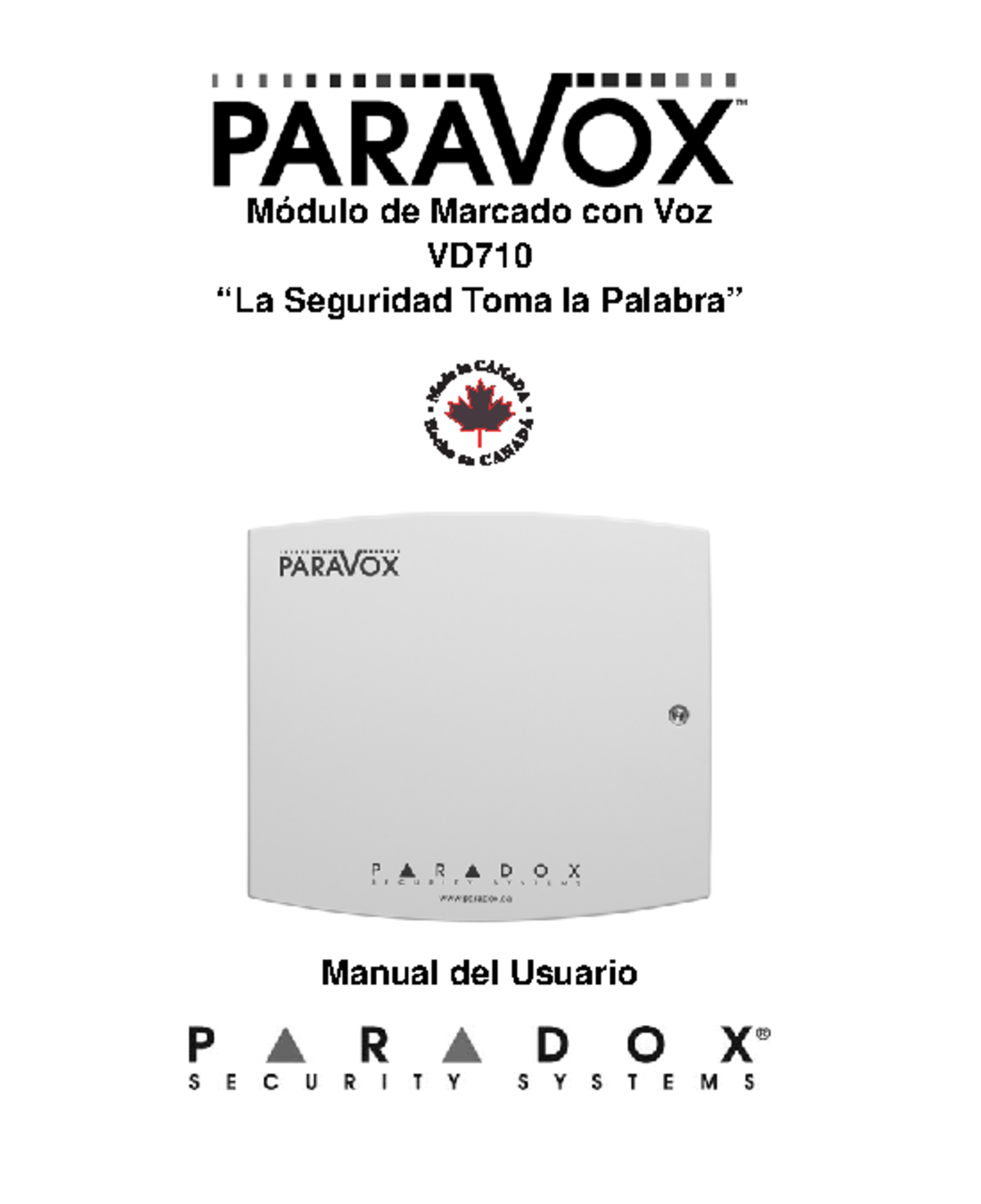 Discador Paradox - control en seguridad por voz - Módulo de Marcado con ...