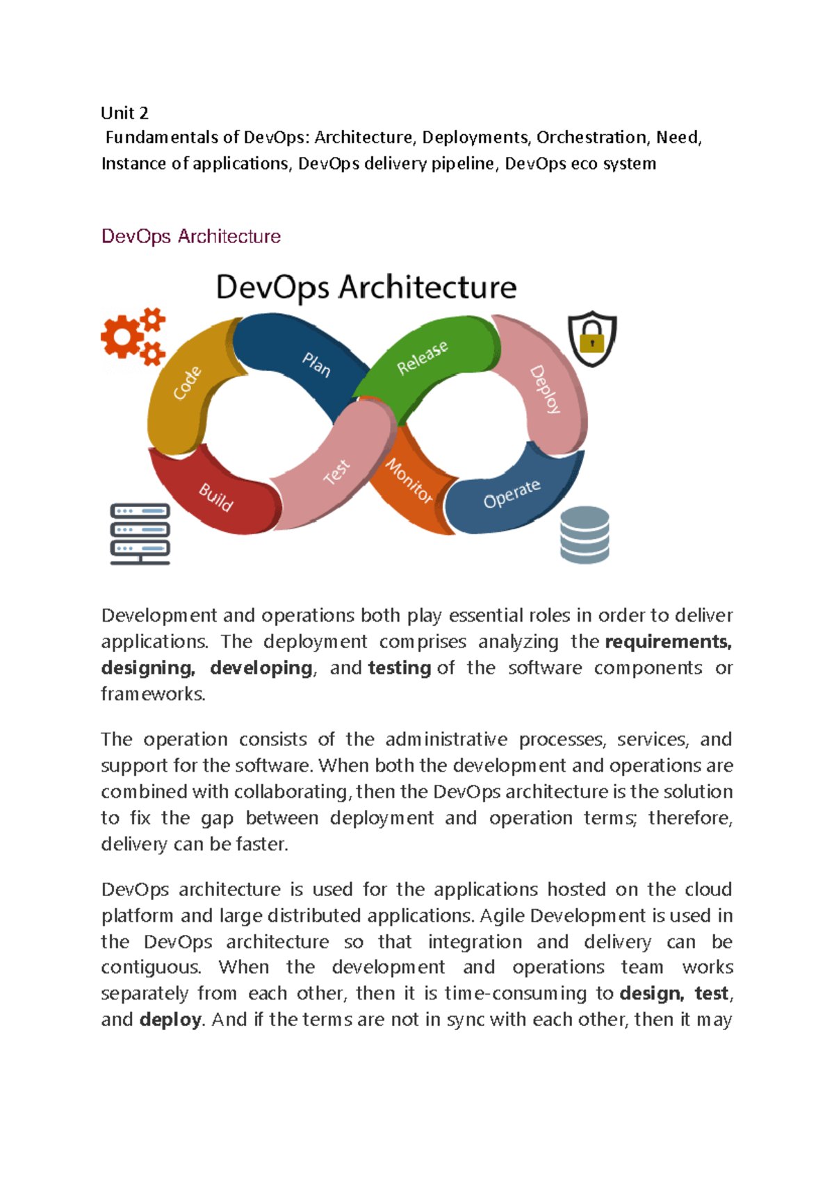 DevOps Unit 2 || R20 - Unit 2 Fundamentals of DevOps: Architecture, Deployments, Orchestration ...