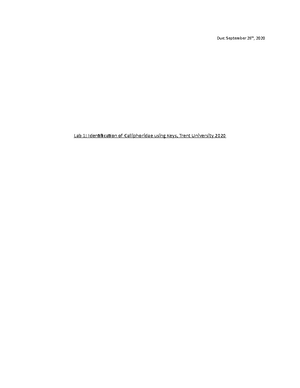 BIOL 3330 Lab 3 - One of the mandatory lab assignments - Comparing ...