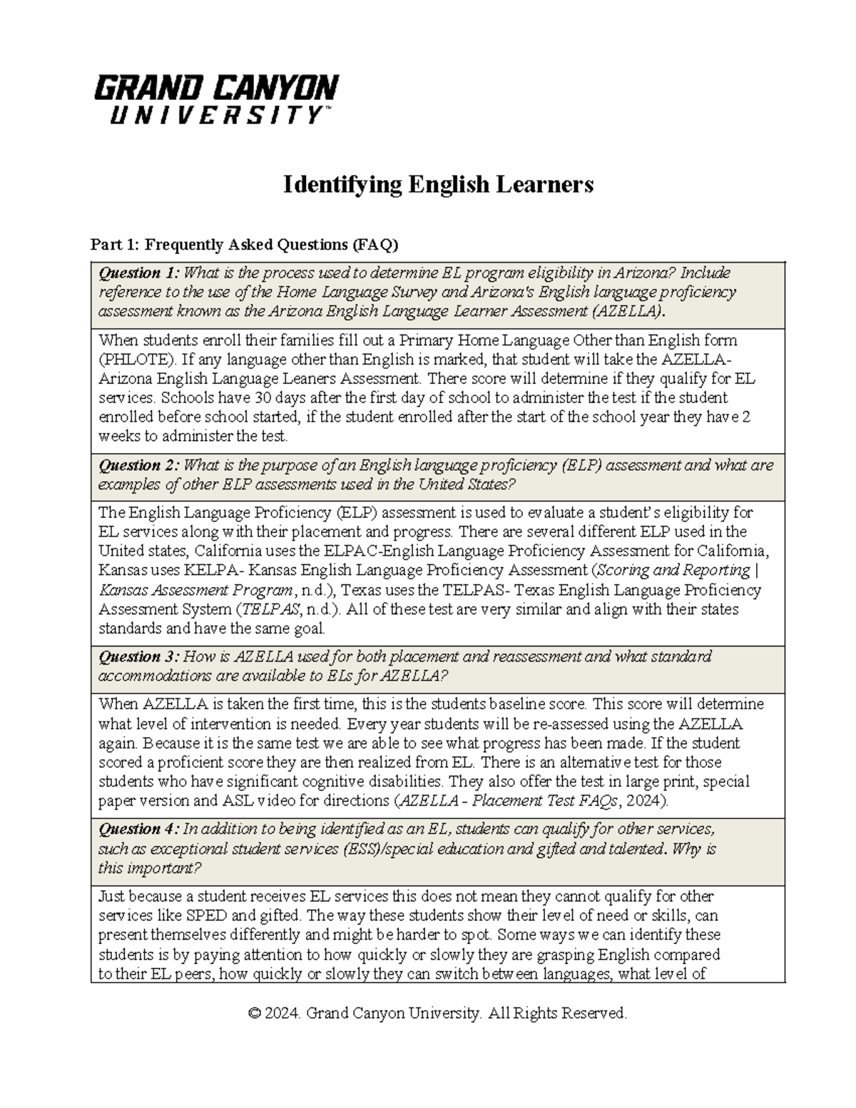 Program Eligibility for English Learners - Identifying English Learners ...