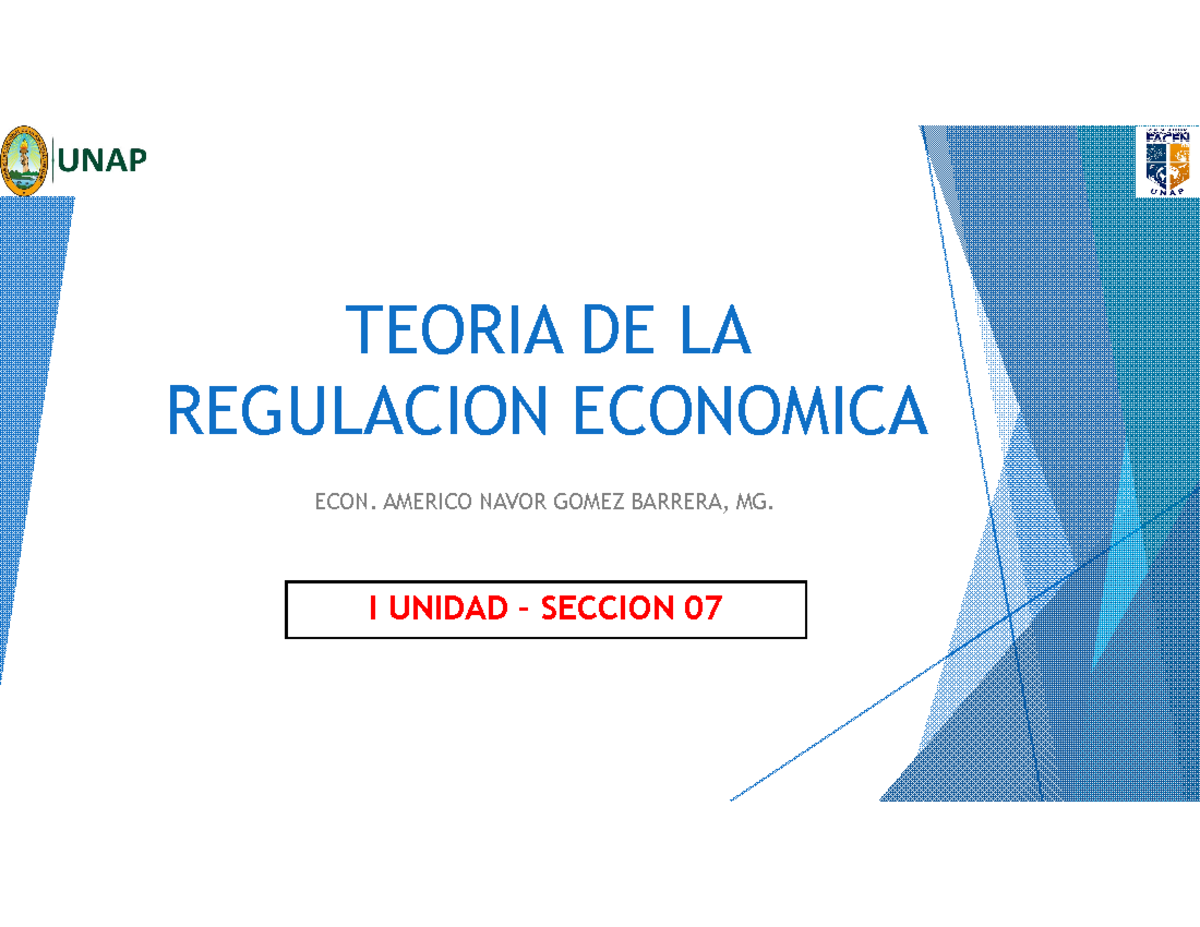Control de lectura 2 ppts - TEORIA DE LA REGULACION ECONOMICA ECON ...
