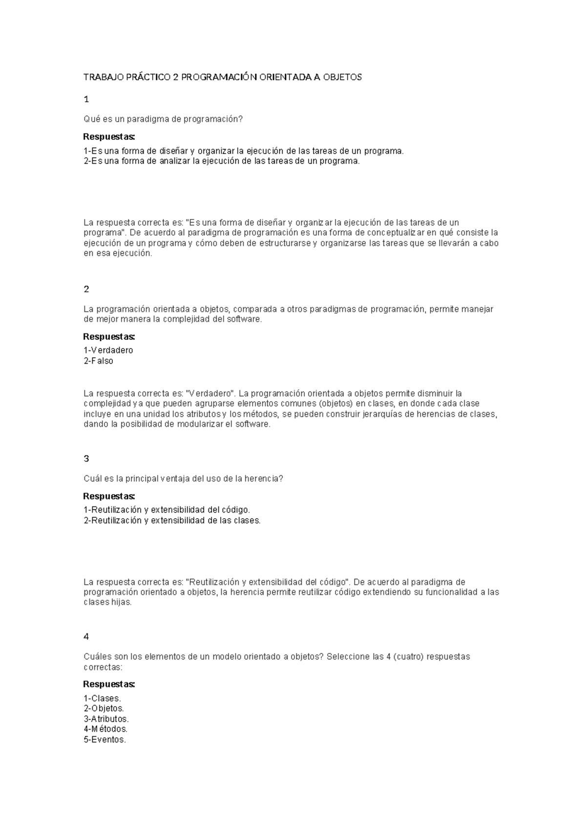 Trabajo Práctico 2 Programación Orientada A Objetos - TRABAJO PRÁCTICO 2 PROGRAMACIÓN ORIENTADA ...