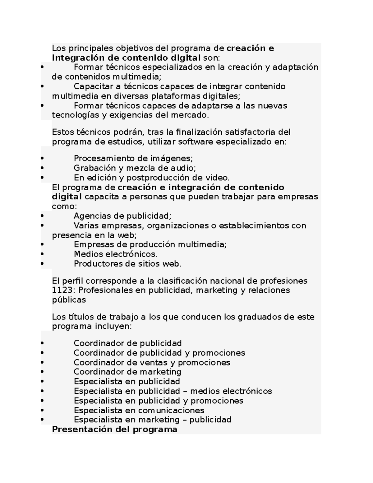 Integracion Contenidos Digitales - Los principales objetivos del ...