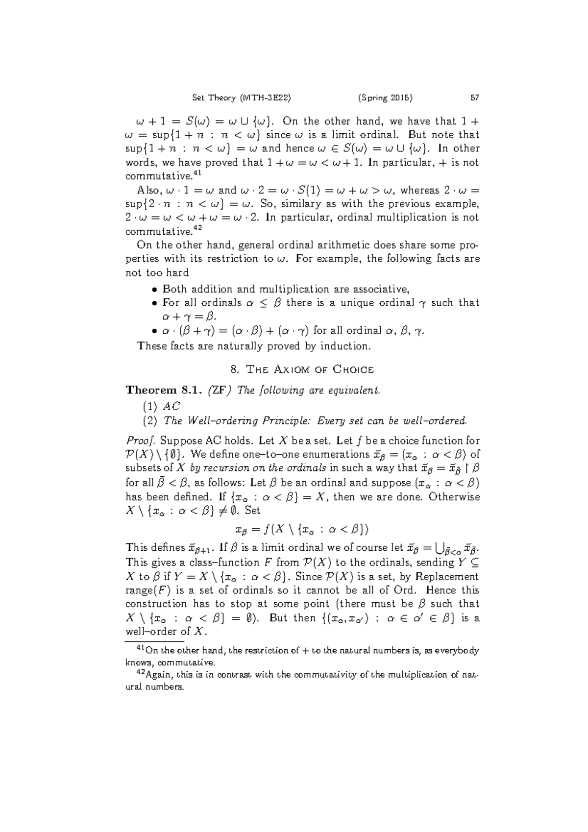 Chapter 08 The Axiom of Choice - Set Theory (MTH-3E22) (Spring 2015) 57 ...