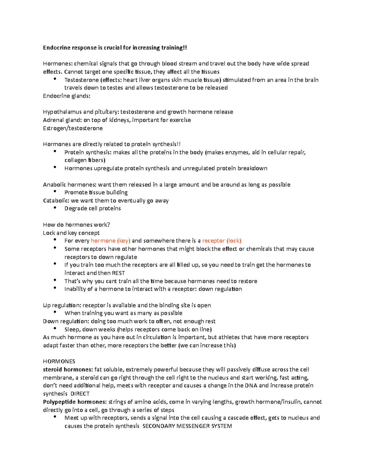 Endocrine response - dr taber lecture notes - Endocrine response is ...
