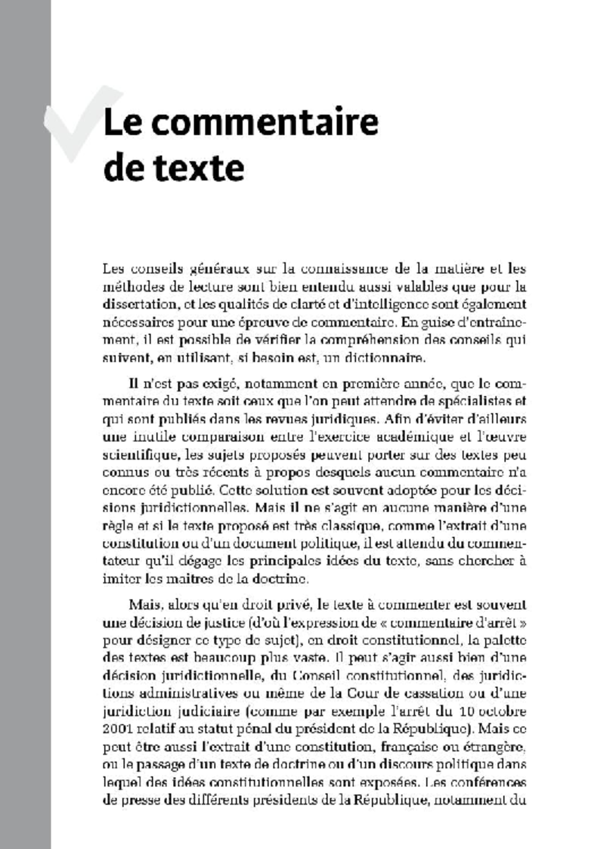 Méthodologie- Commentaire de texte - Droit constitutionnel - Studocu
