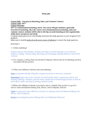 D077 study guide redo - Unit 2 Marketing Planning Module 1: The ...
