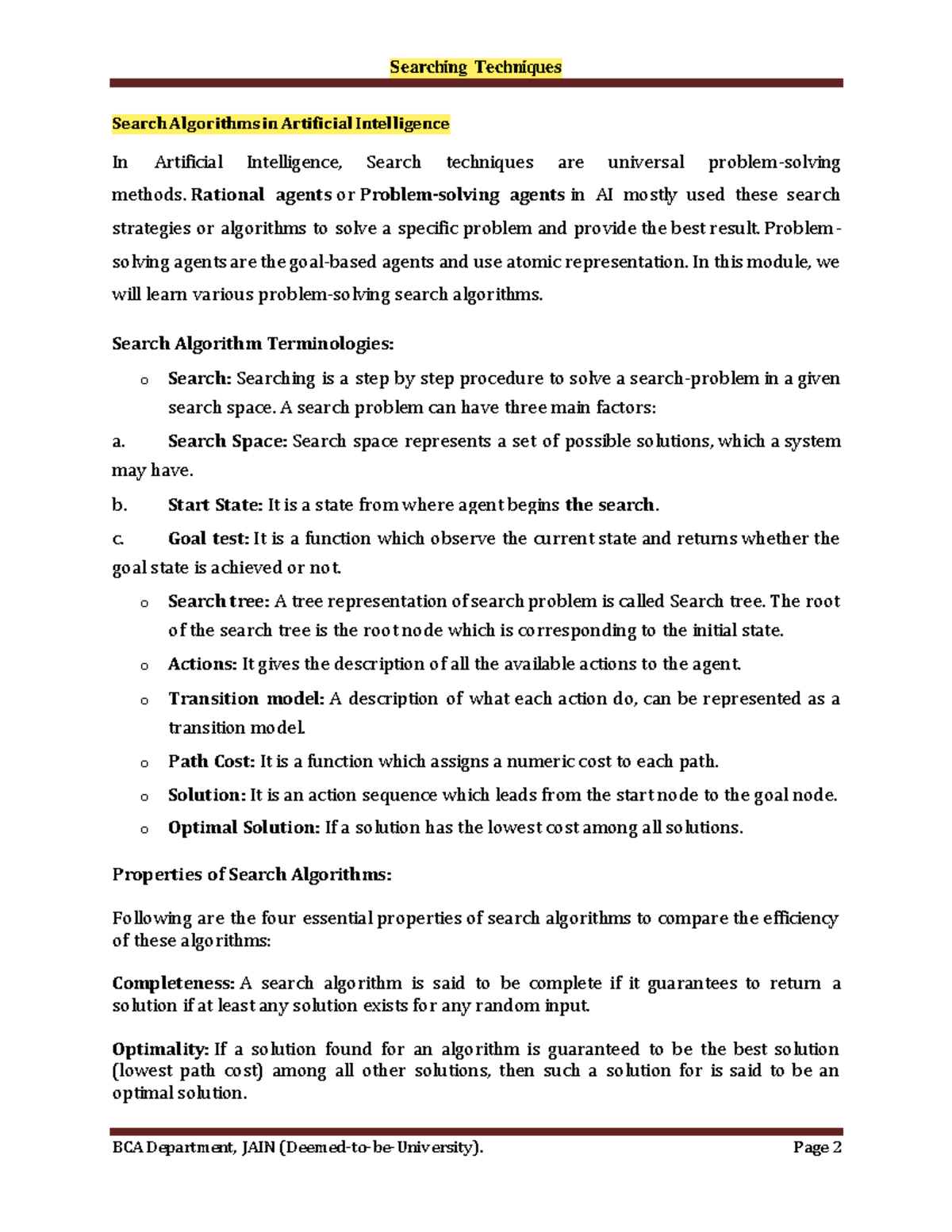 Search Algorithms in Artificial Intelligence - Rational agents or Problem-solving agents in AI ...