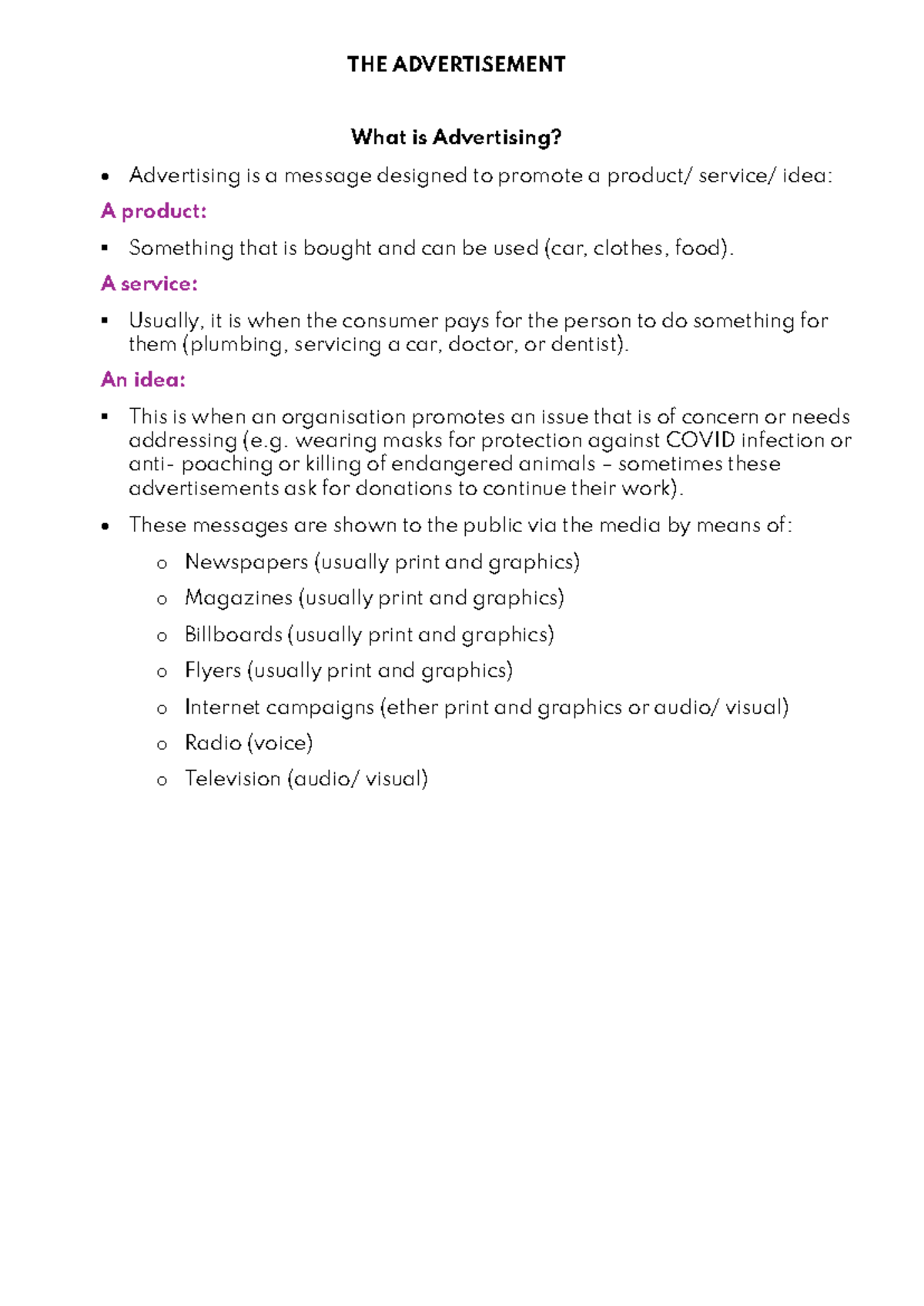 Visual Literacy - The Advertisement - THE ADVERTISEMENT What is ...