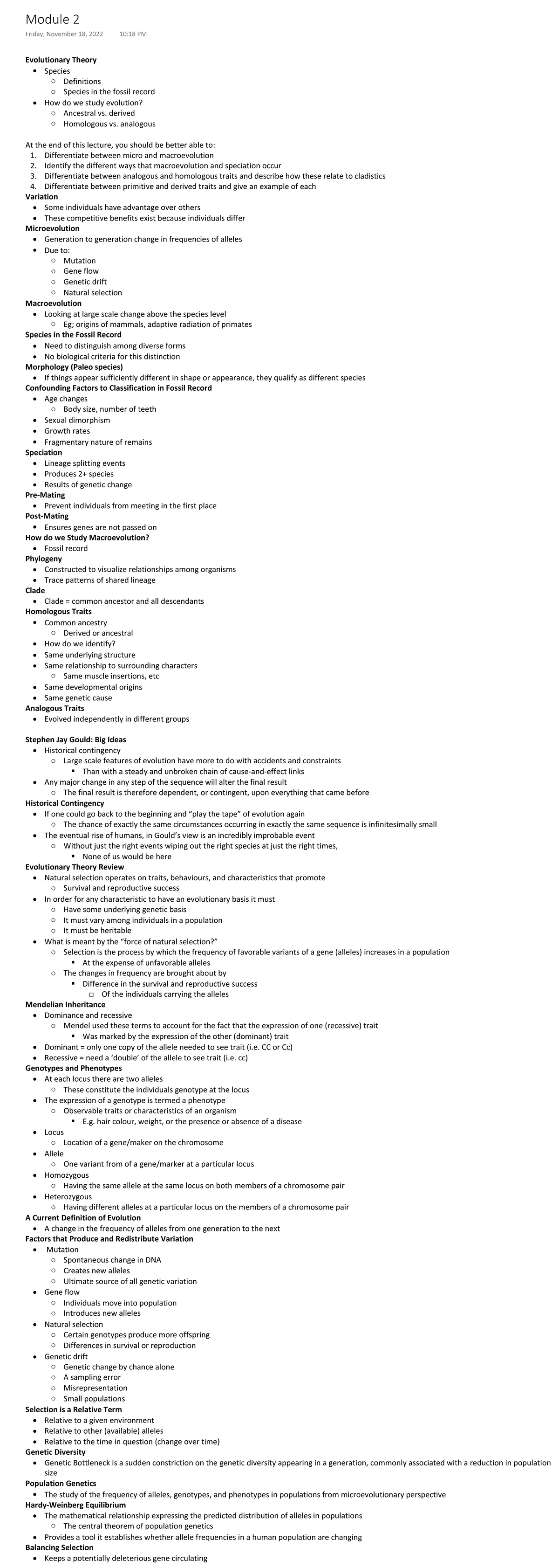 Module 2 - Topic: Humans Place in the Natural World, Biological ...