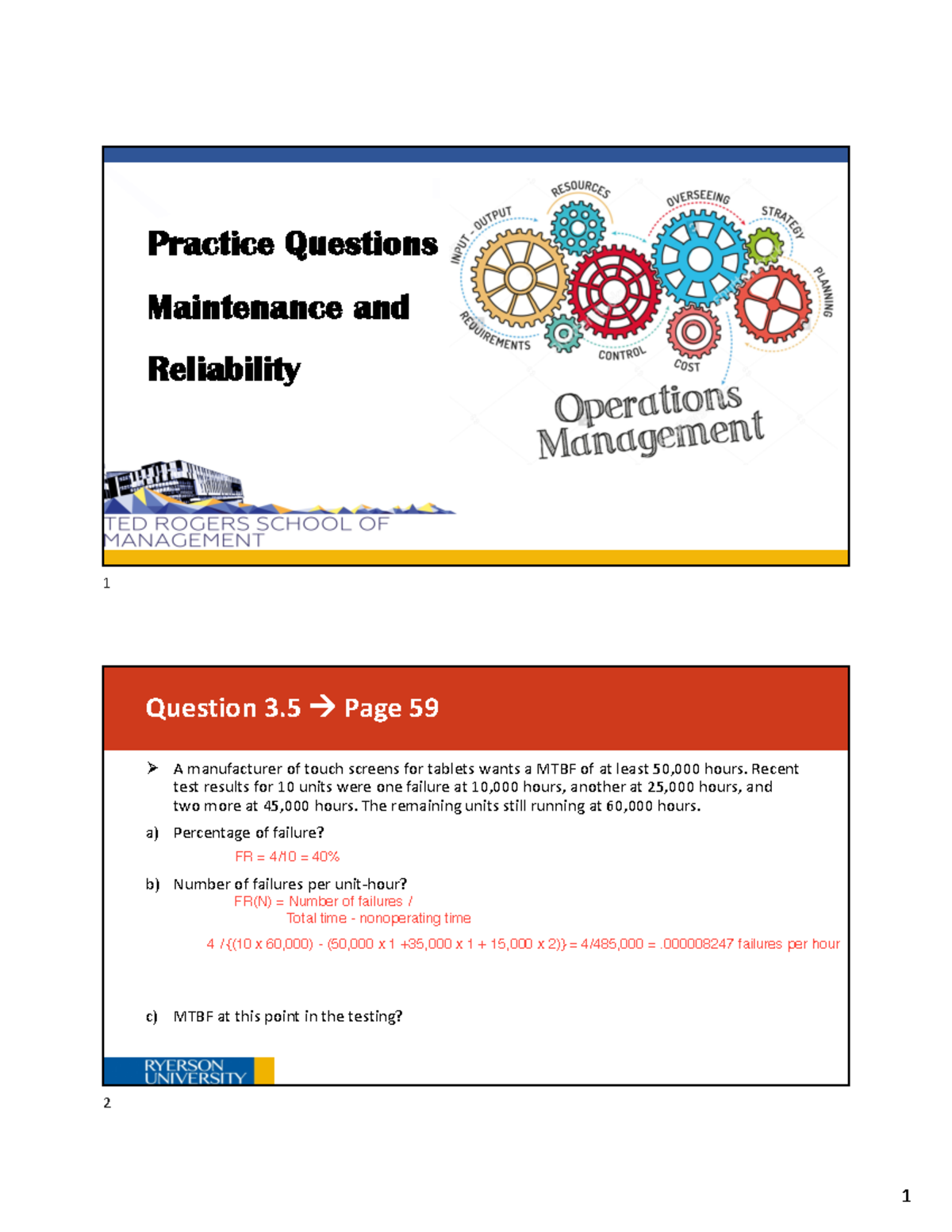 Week 3 Practice-Questions - 1 Practice Questions Maintenance and ...