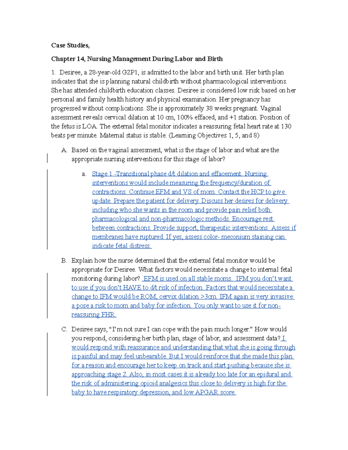 Case Study Chpt 14 01:13:21 - Case Studies, Chapter 14, Nursing ...