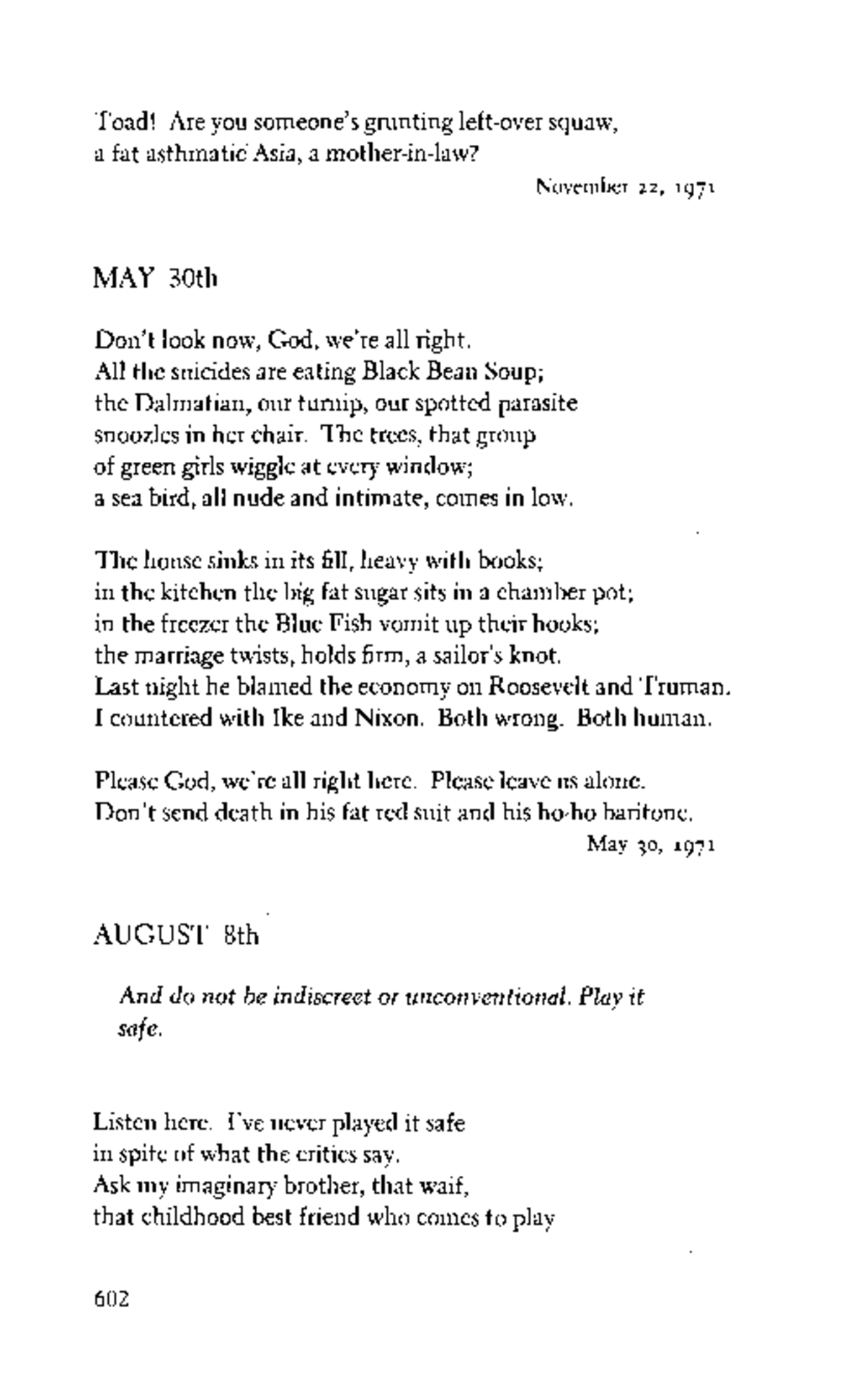 Anne Sexton - The Complete Poems 630 - Toad! Are you someone's grunting ...