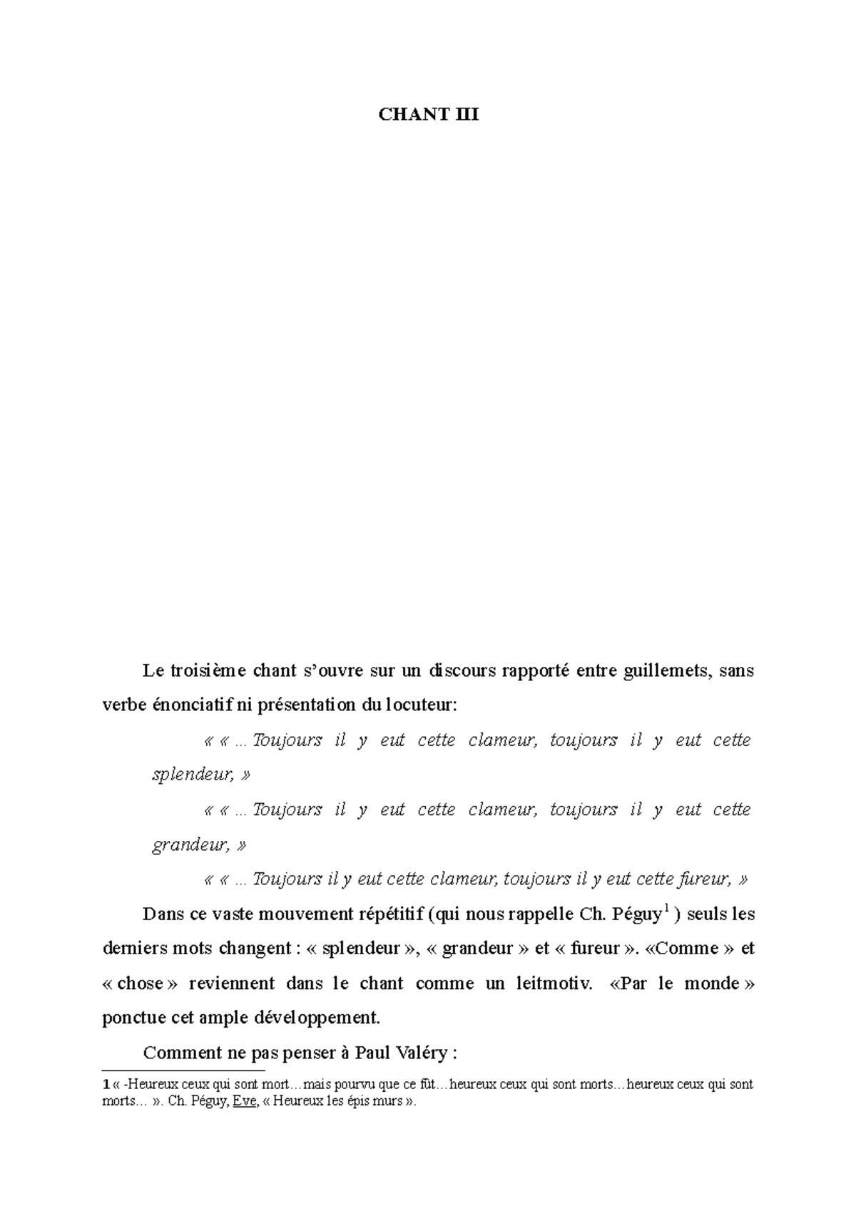 Chant III - Ces notes sont très importantes pour obtenir de bons ...