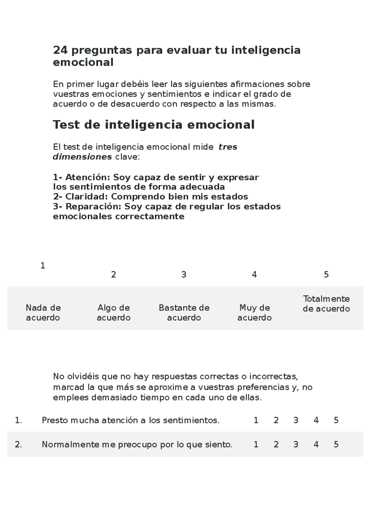 24 preguntas para evaluar tu inteligencia emocional - Test de ...