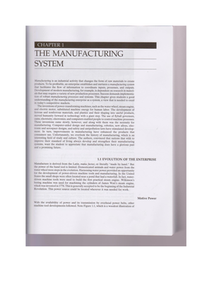 Manufacturing 2 - mechanical textbook summarised - Studocu