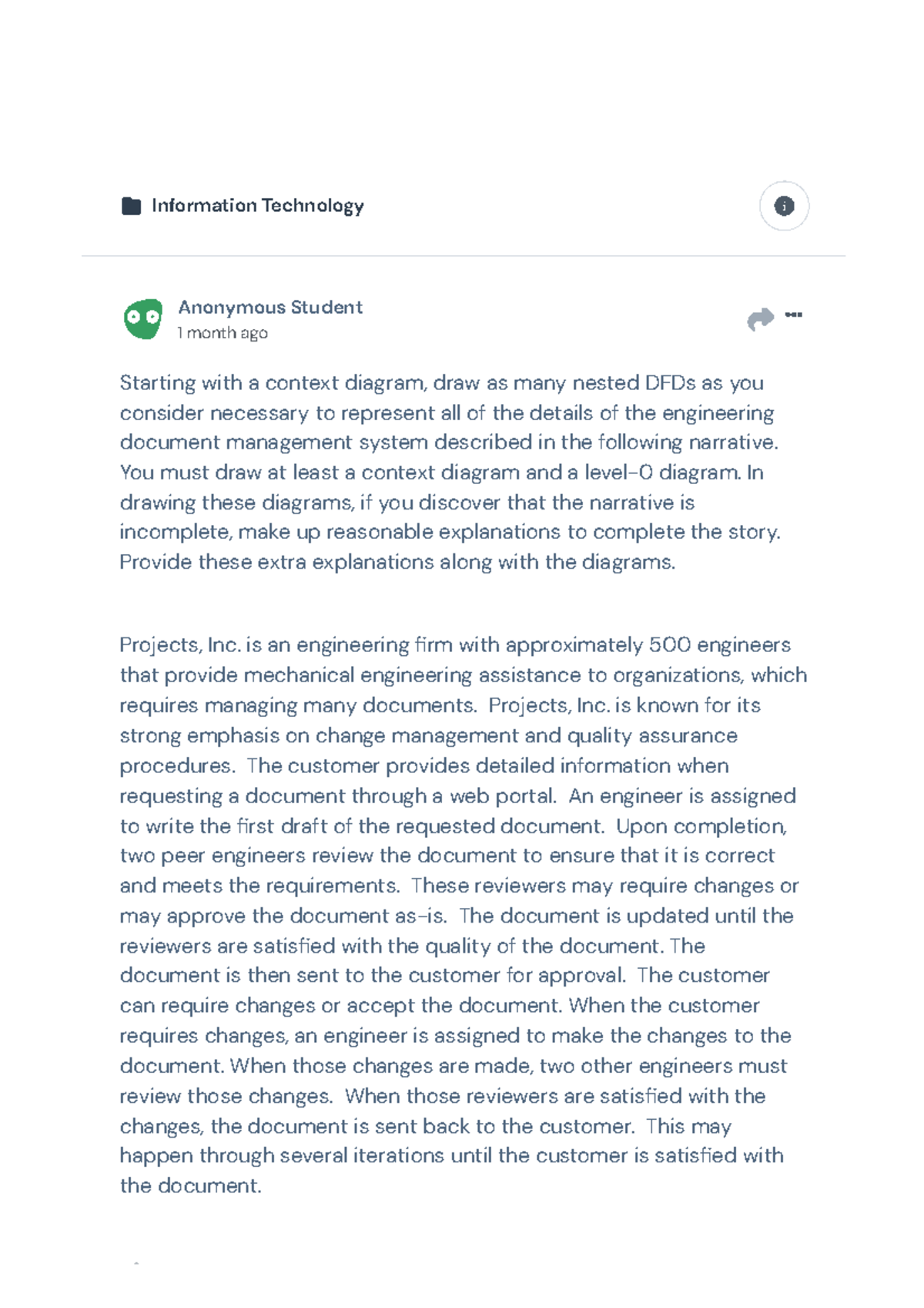 Csc 302 - Dr oladejo - Information Technology Anonymous Student 1 month ago Starting with a ...