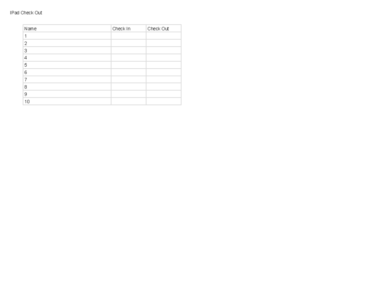 IPad Check Out - Sheet 1-2 - HIST 1700 - IPad Check Out Name Check In ...