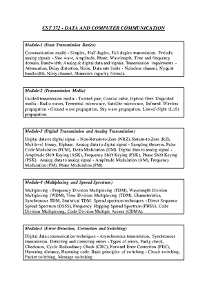 DC 3 - DC 3 - CS .307 .Data .Communication-. .Module .III.. .Syllabus ...
