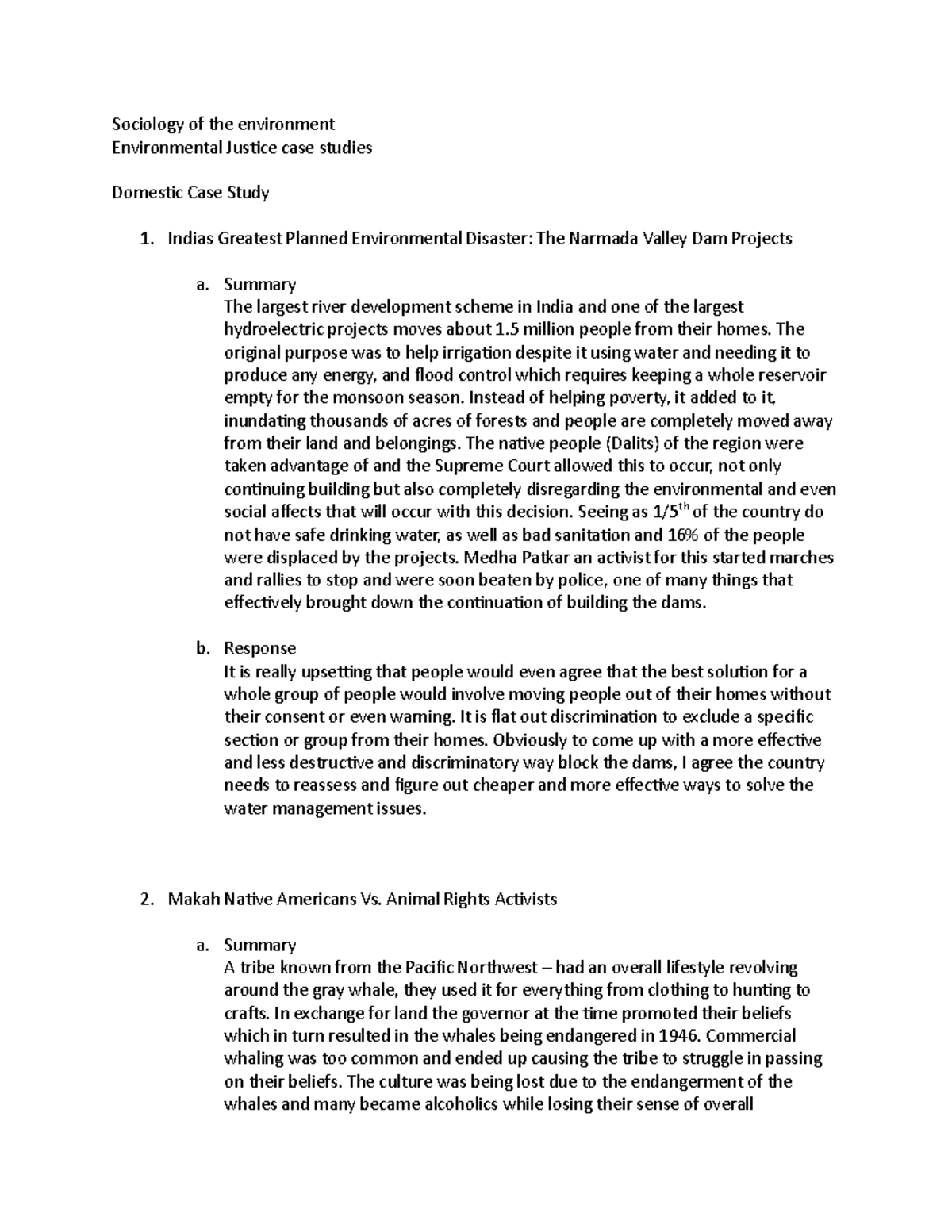 Sociology of the environment - Sociology of the environment ...