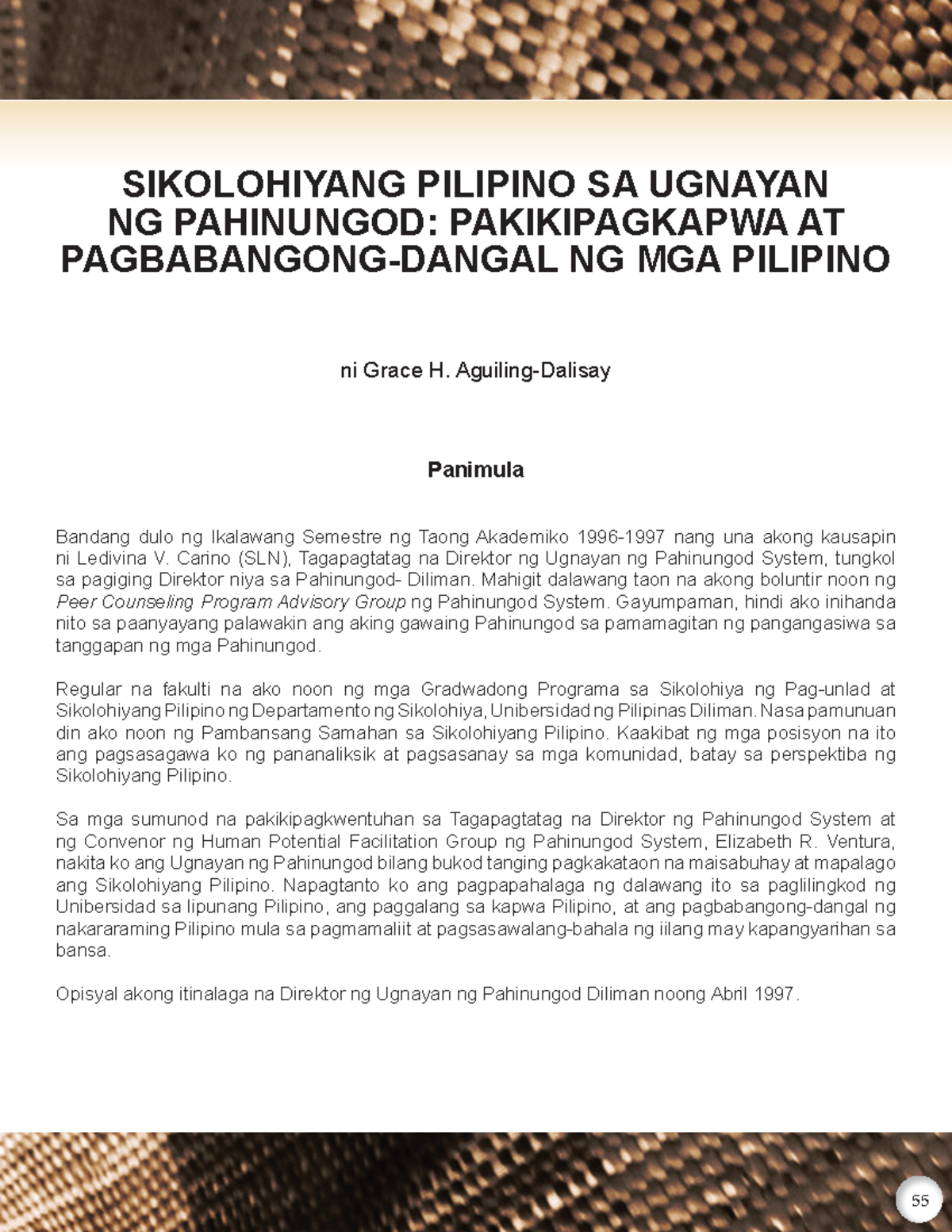 Aguiling-Dalisay - filipino psychology - SIKOLOHIYANG PILIPINO SA ...