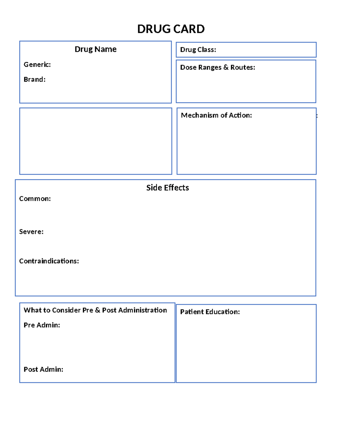 Updated Drug Card - MAP - NURS 3308 - DRUG CARD Drug Name Generic ...