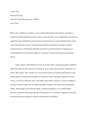 BUS225 Module Two Assignment - Soomo Learning. (2020). Critical ...