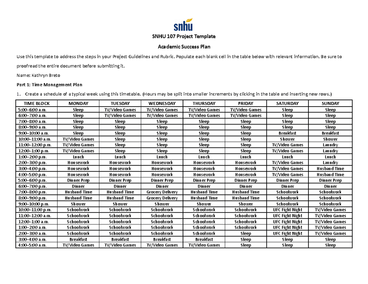 SNHU 107 Final Project Katie Breto - SNHU 107 Project Template Academic ...